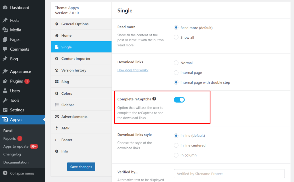 New version: Theme Appyn 2.0.10 - ThemesPixel